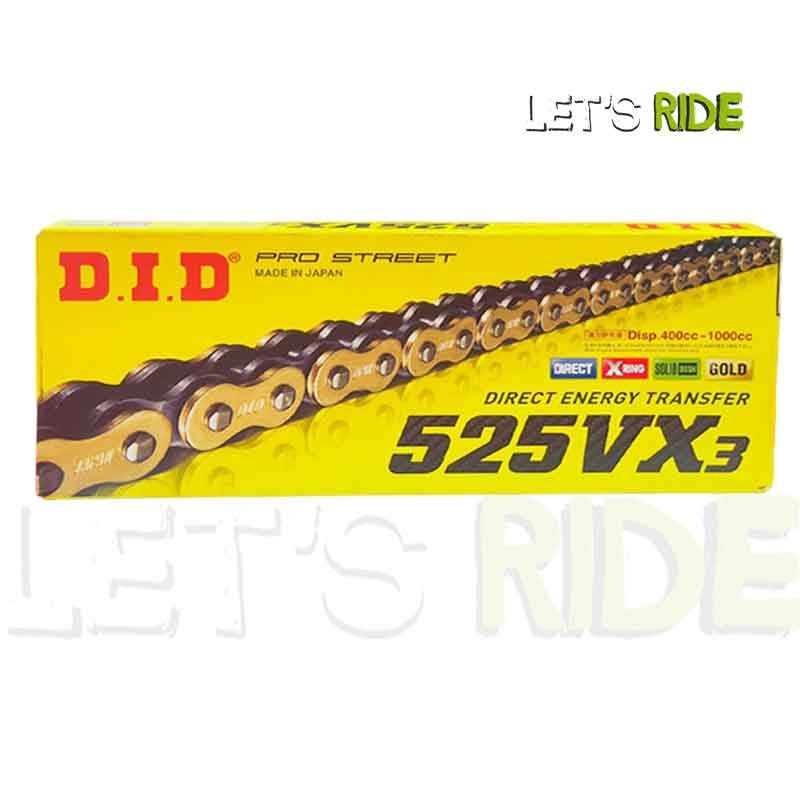 Chaine de transmission DID 525 VX3 122L de haute performance